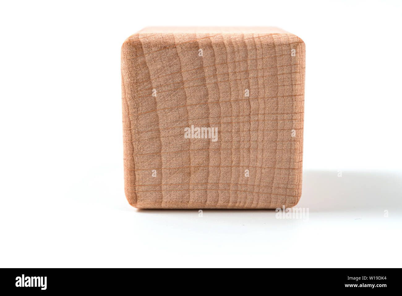 wooden geometric shapes cube isolated on a white background Stock Photo ...