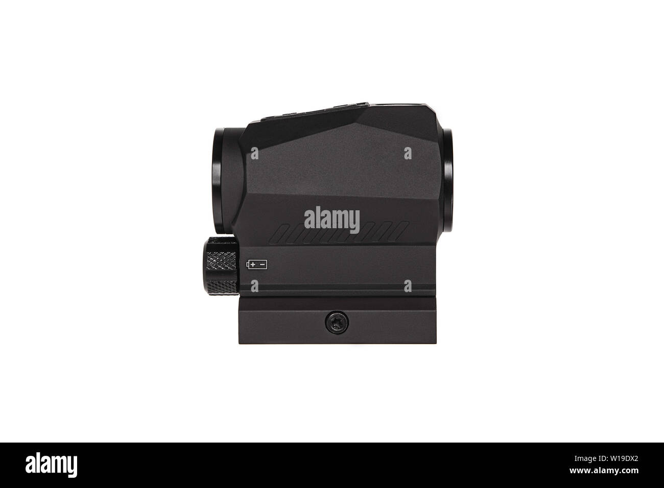 modern black collimator sight isolated on white background Stock Photo ...