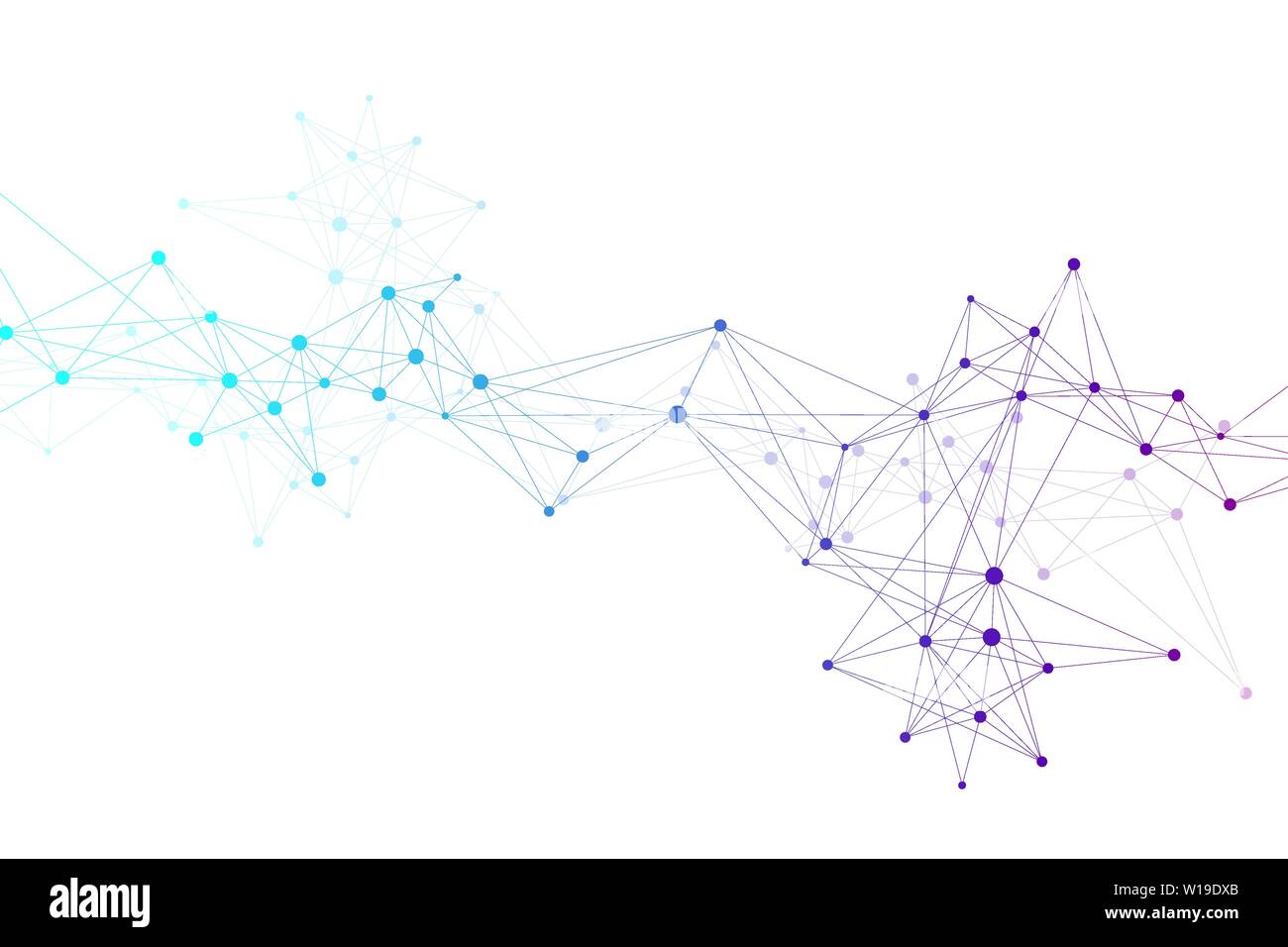 Geometric Graphic Background Molecule And Communication Connected Lines With Dots Minimalism