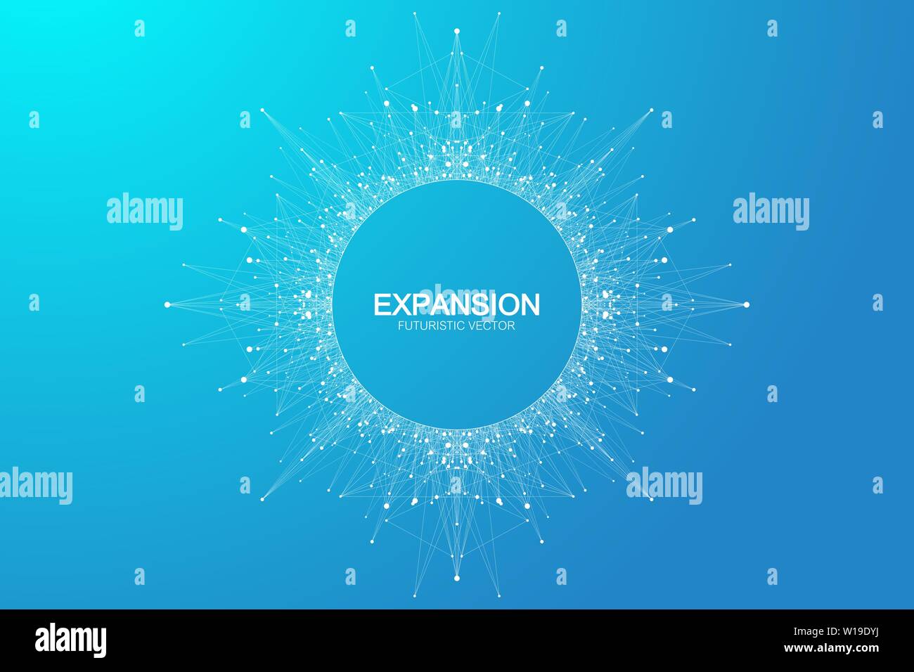 Expansion of life. Colorful explosion background with connected line ...