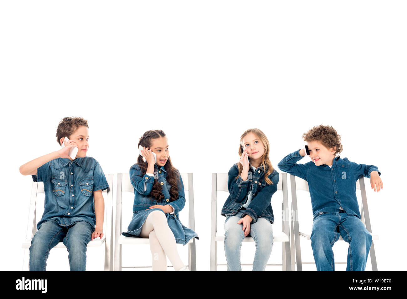 Preteen girls talk Cut Out Stock Images & Pictures - Alamy