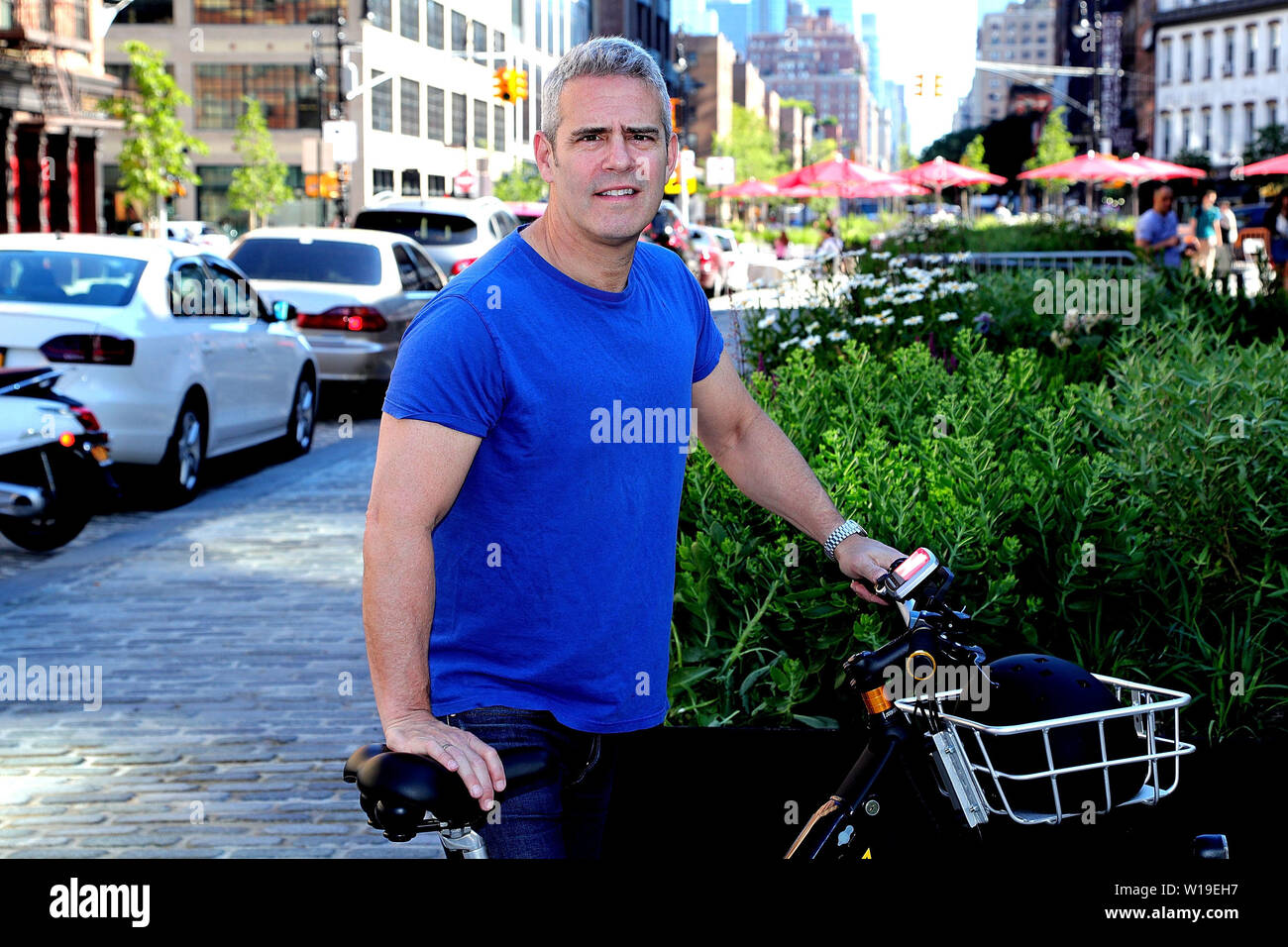New York, USA. 1 July, 2019. Talk-show host ANDY COHEN takes a spin ...