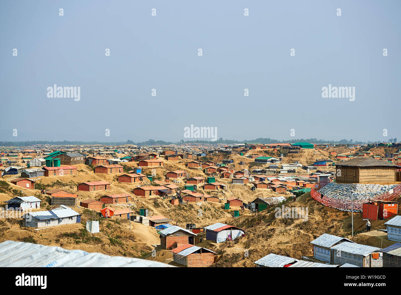 Landscape of Rohingya Refugee Camp Kutupalong, Bangladesh Stock Photo ...