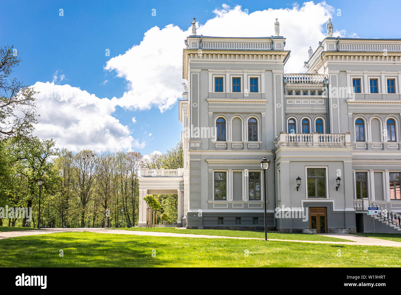 Manor house, palace with park of Duke Oginskis in Plunge, Lithuania ...