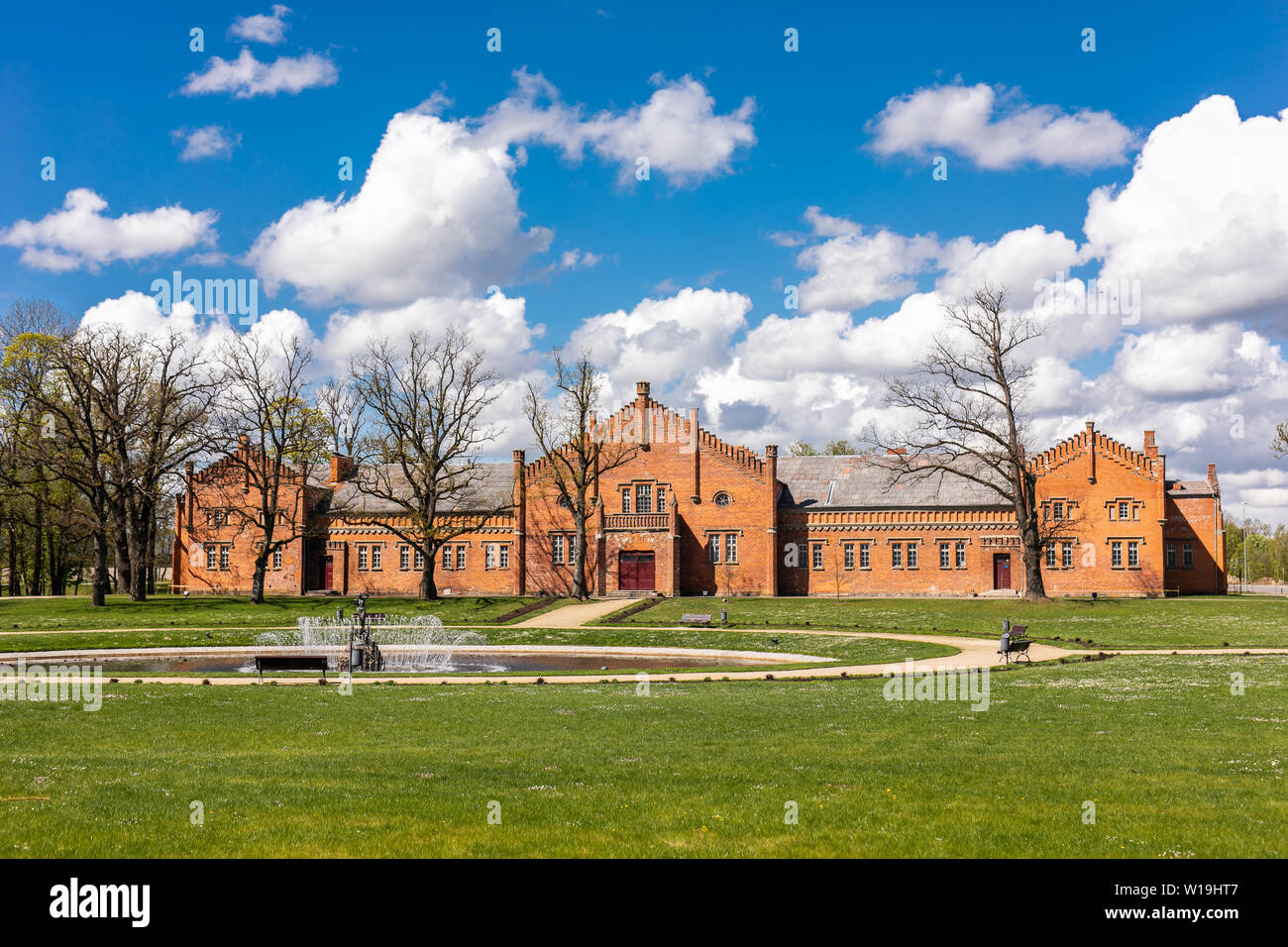 Manor house, palace with park of Duke Oginskis in Plunge, Lithuania ...