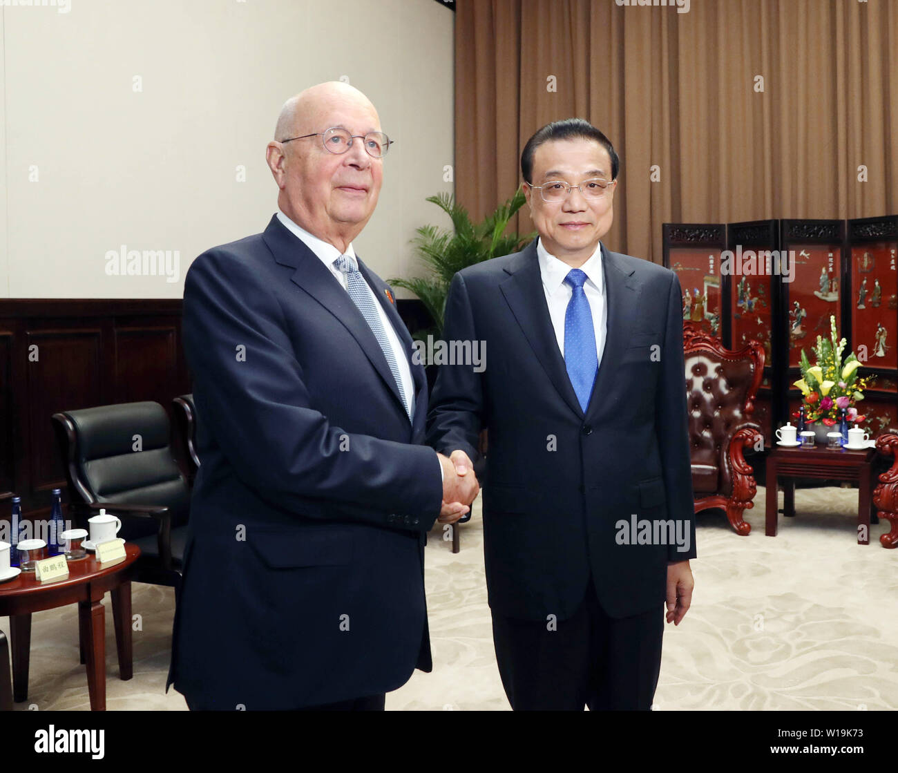Dalian, China's Liaoning Province. 1st July, 2019. Chinese Premier Li ...