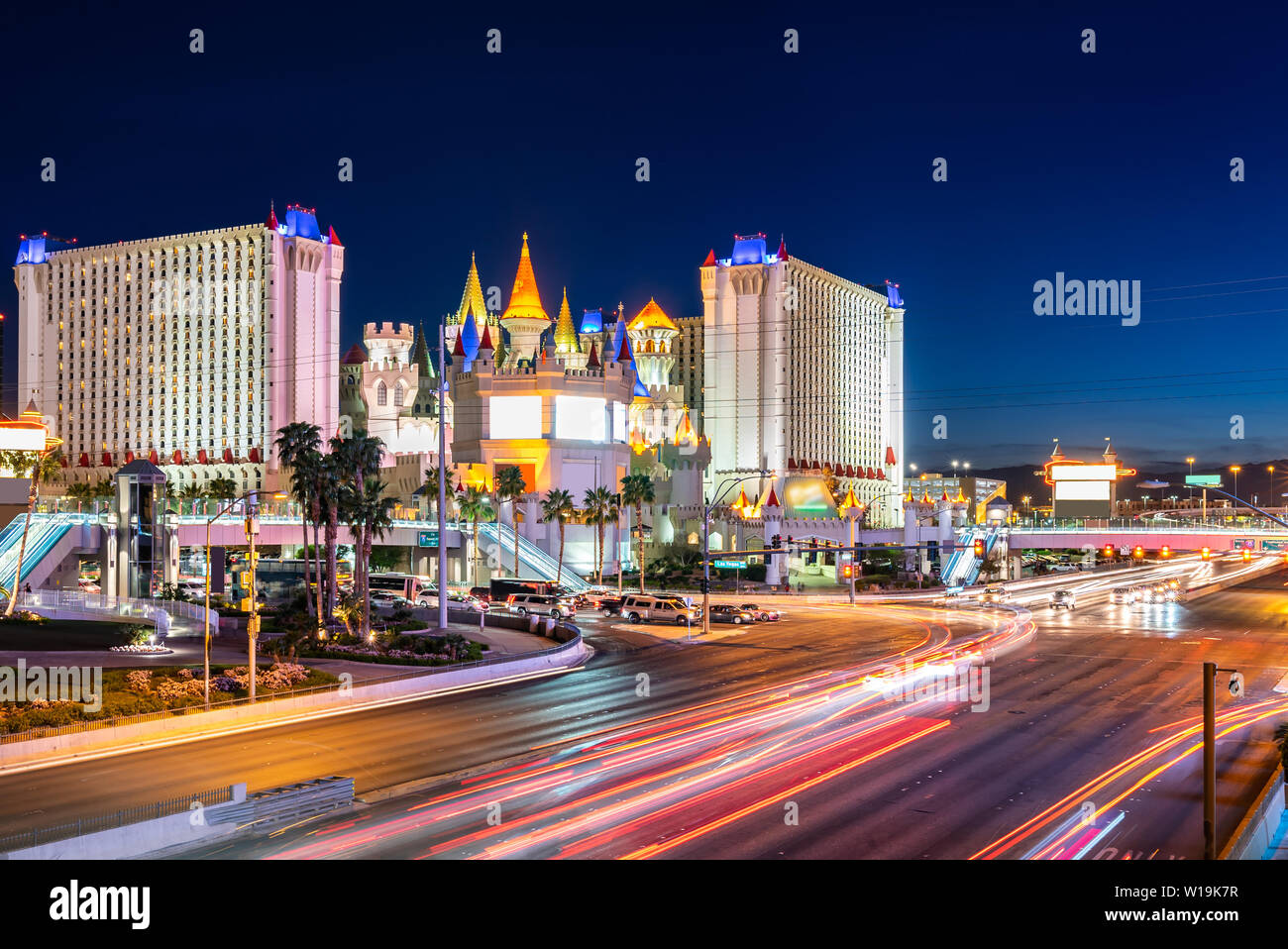 Las Vegas strip cityscape in Nevada sunset USA Stock Photo - Alamy