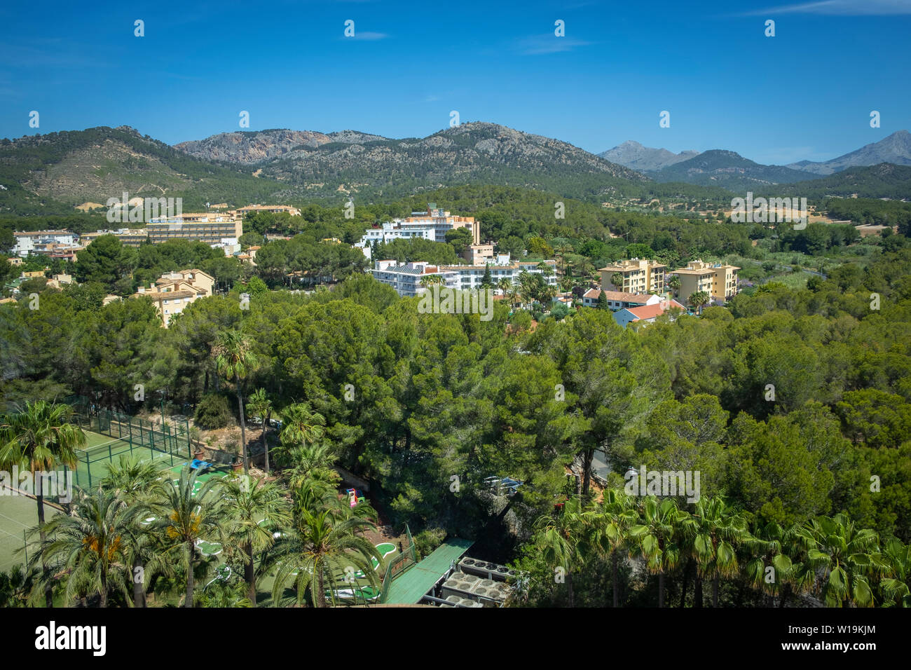 recreation and nice view from the top of a hotel Stock Photo - Alamy