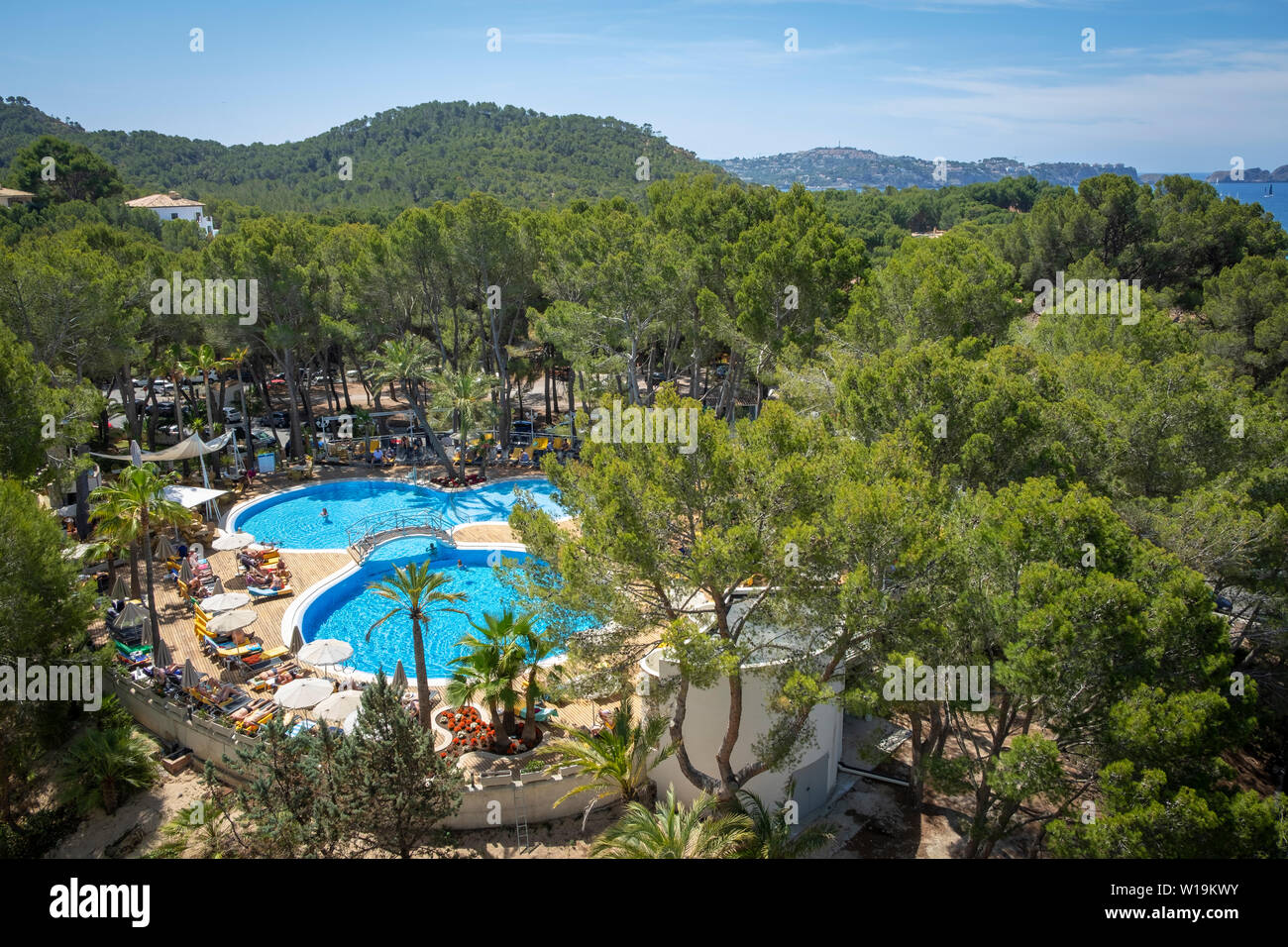 recreation and nice view from the top of a hotel Stock Photo - Alamy