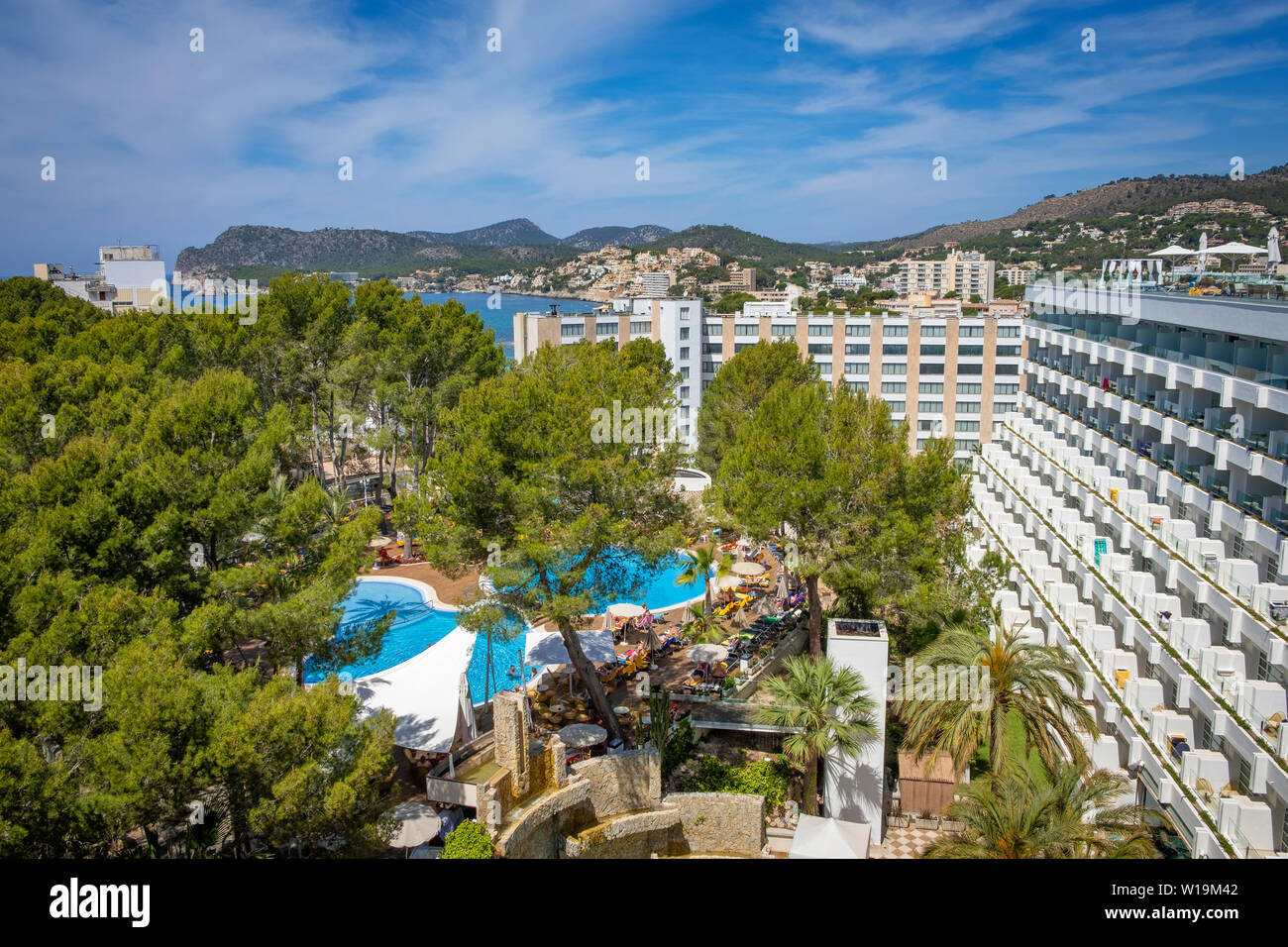 recreation and nice view from the top of a hotel Stock Photo - Alamy