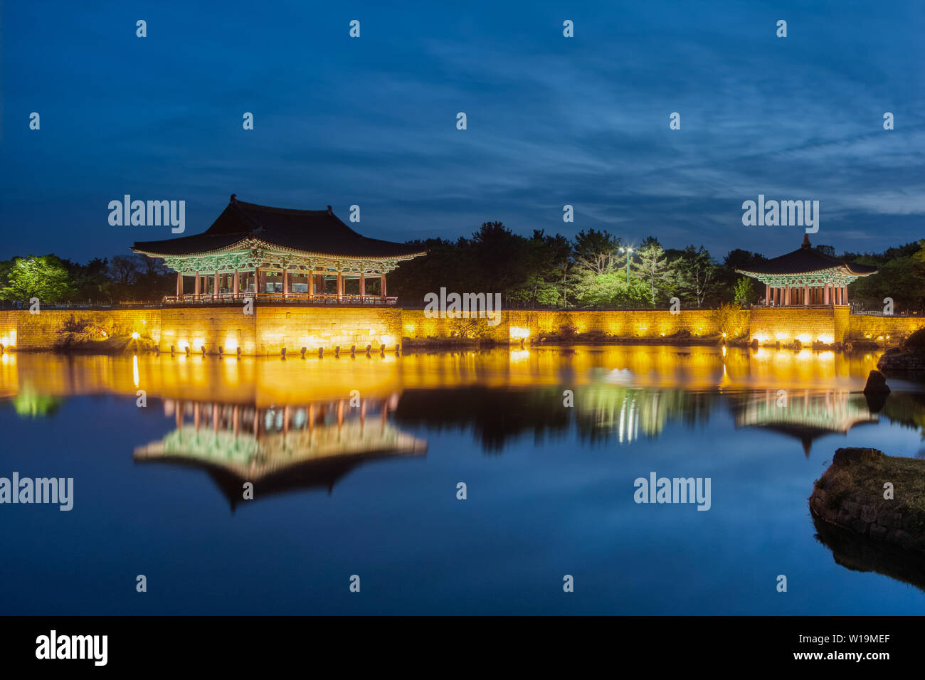 Donggung Palace and Wolji Pond, also known as Anapji in Gyeongju ...