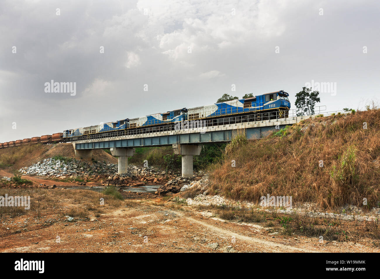 Mining operations for transporting & managing iron ore. New rail bridge ...