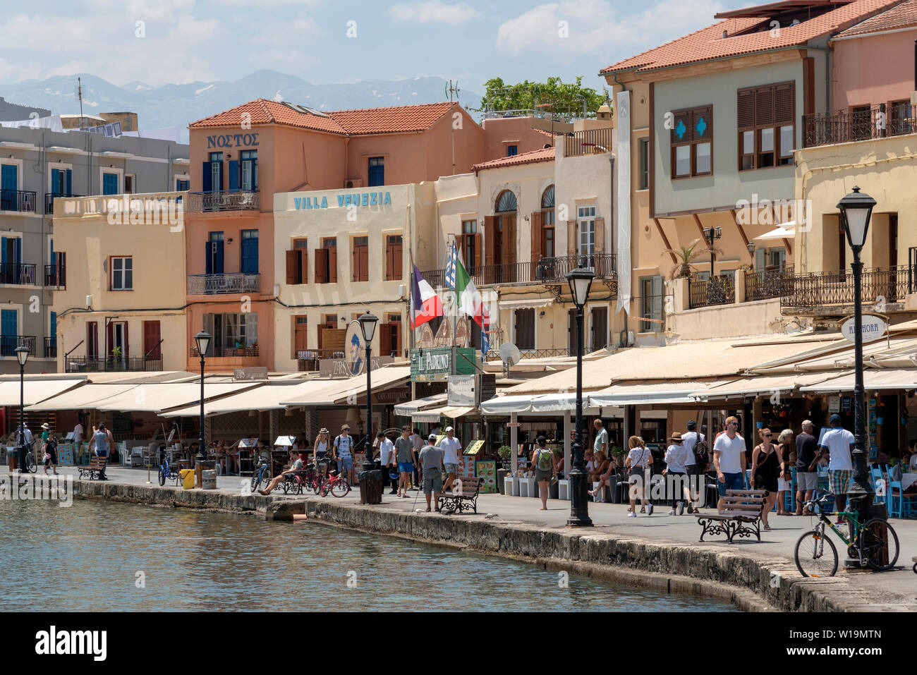 Busy chania harbour hi-res stock photography and images - Alamy