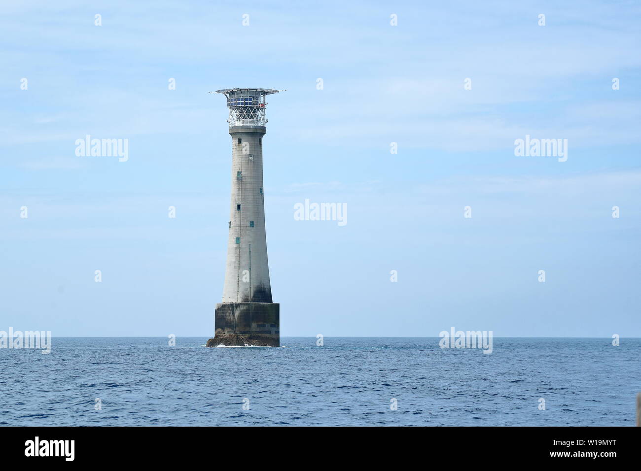 Bishops Rock Lighthouse, Isles of Scilly, Cornwall, UK Stock Photo - Alamy