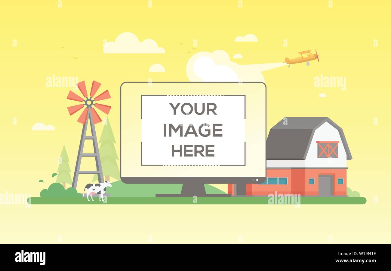 Countryside - modern flat design style vector illustration Stock Vector ...