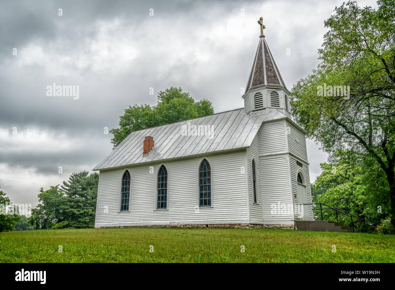 HUDSON, WI/USA - JUNE 23, 2019: Emmanuel Lutheran Church in rural St ...