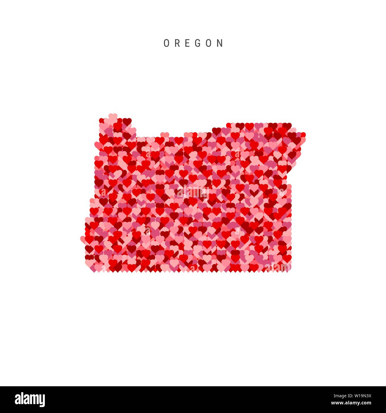 Oregon heart Stock Vector Images - Alamy