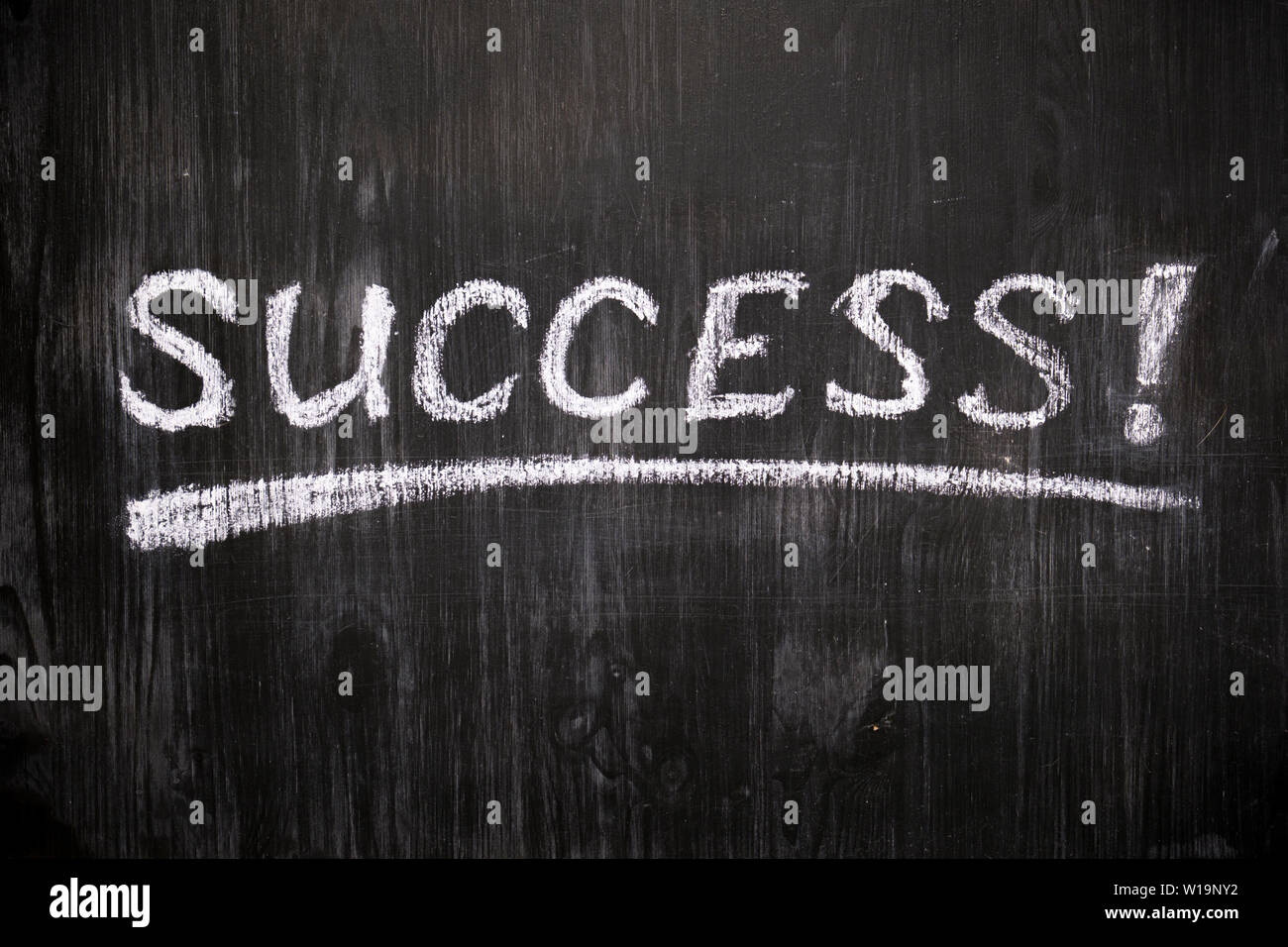 Success sign on black background. Concept of completion, accomplishment ...