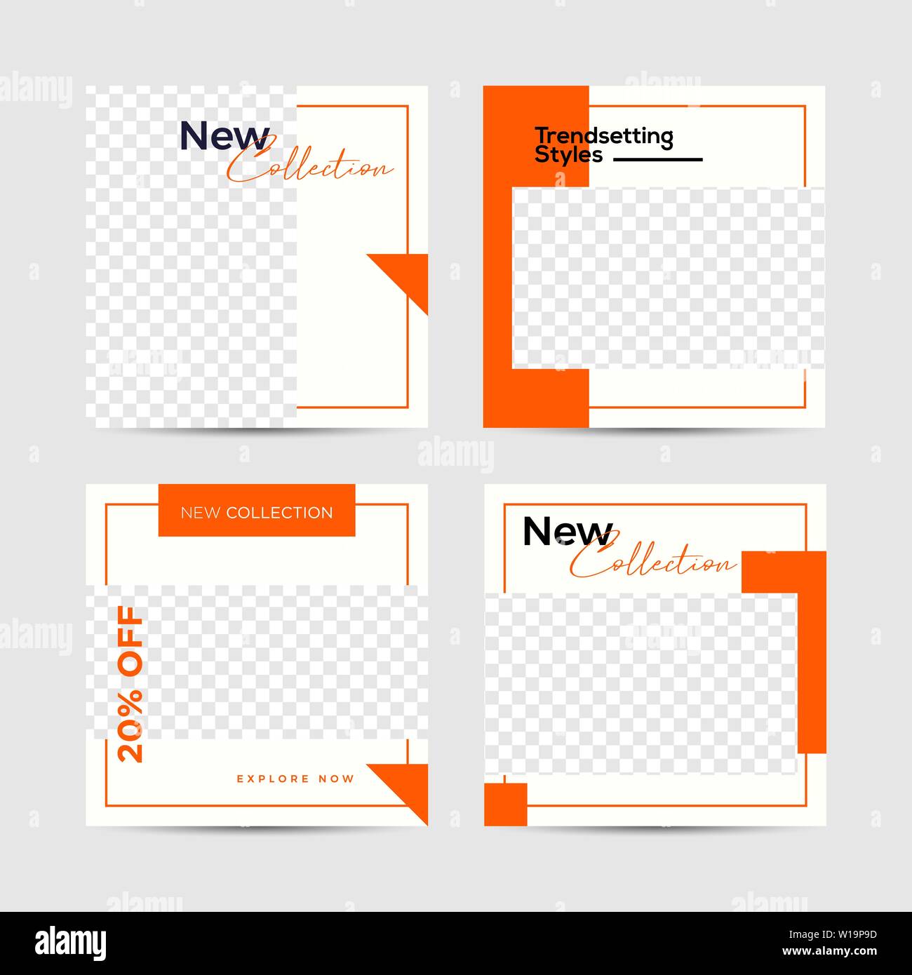 Set social media instagram Stock Vector Images - Alamy