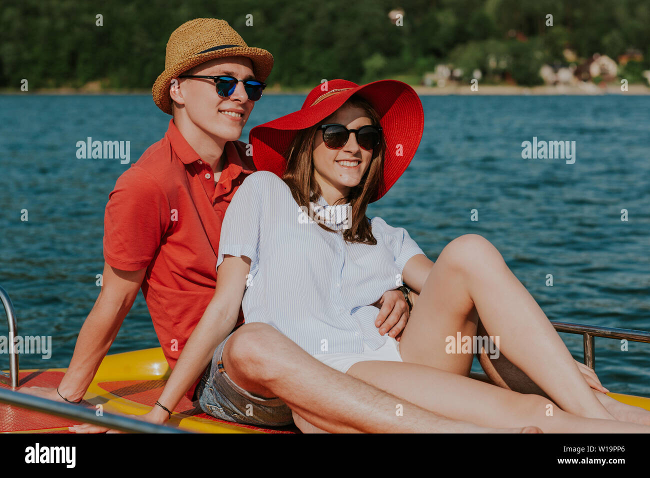Pedalo boat man sea hi-res stock photography and images - Alamy