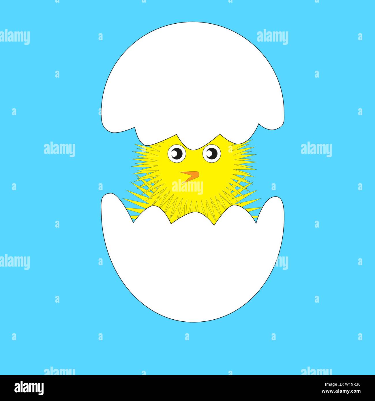Baby bird just hatched Stock Vector Images - Alamy