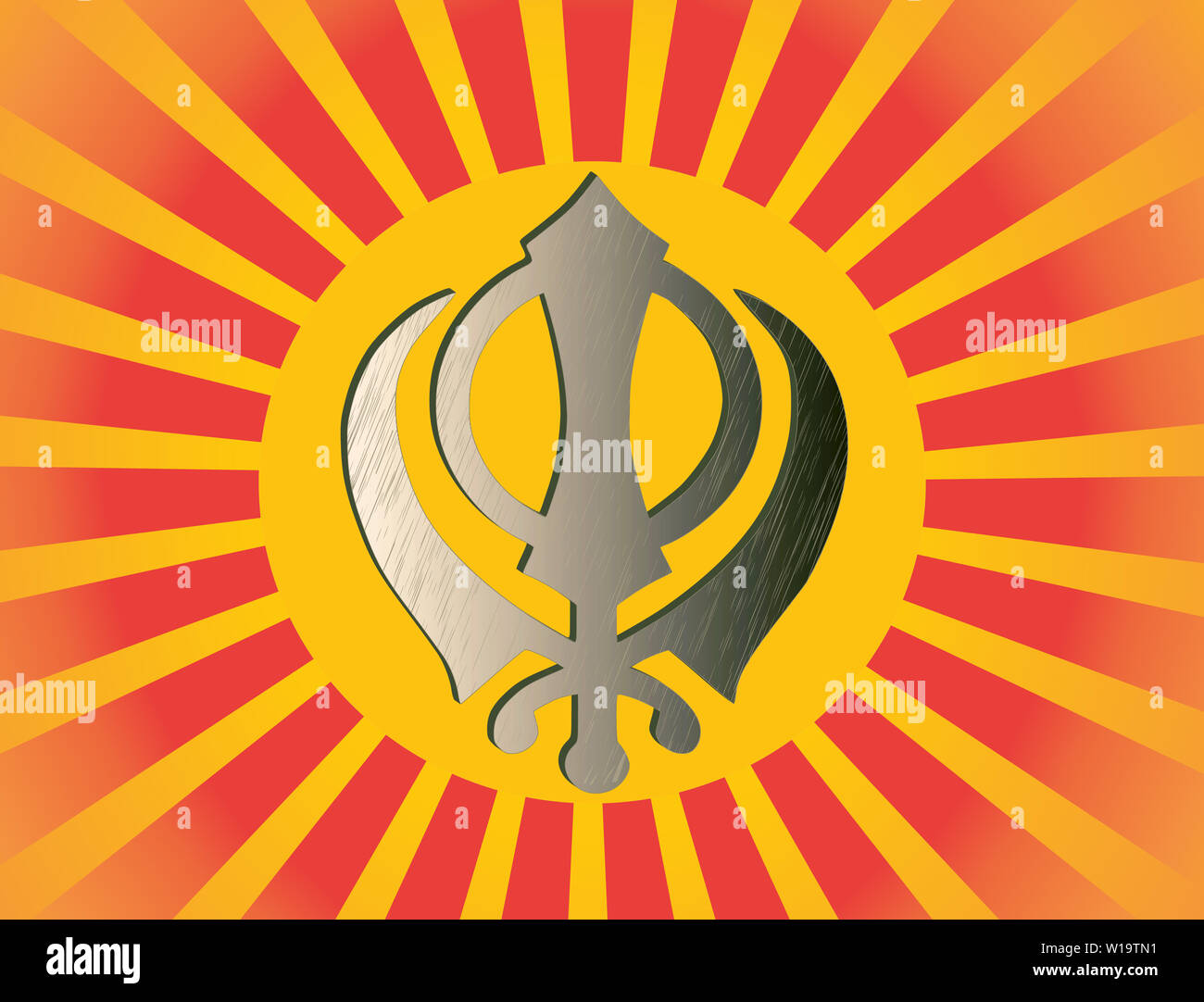 Khanda symbol hi-res stock photography and images - Alamy