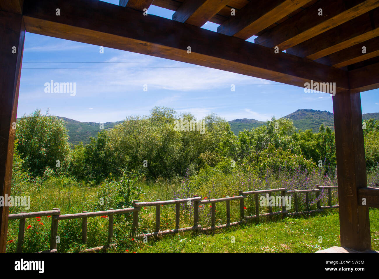 Landscape. Pinilla del Valle, Madrid province, Spain Stock Photo - Alamy