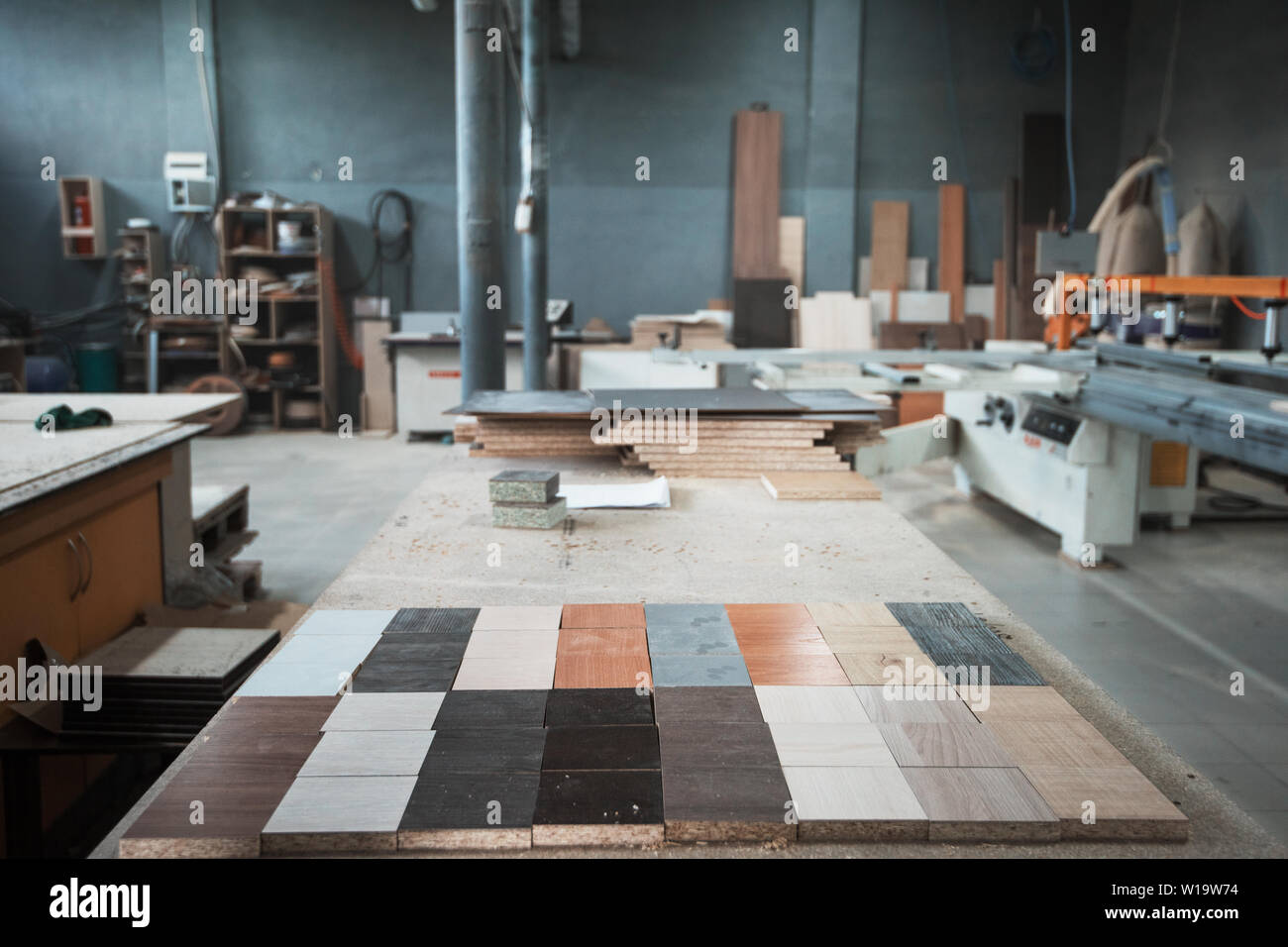 Production department at a furniture factory Stock Photo - Alamy