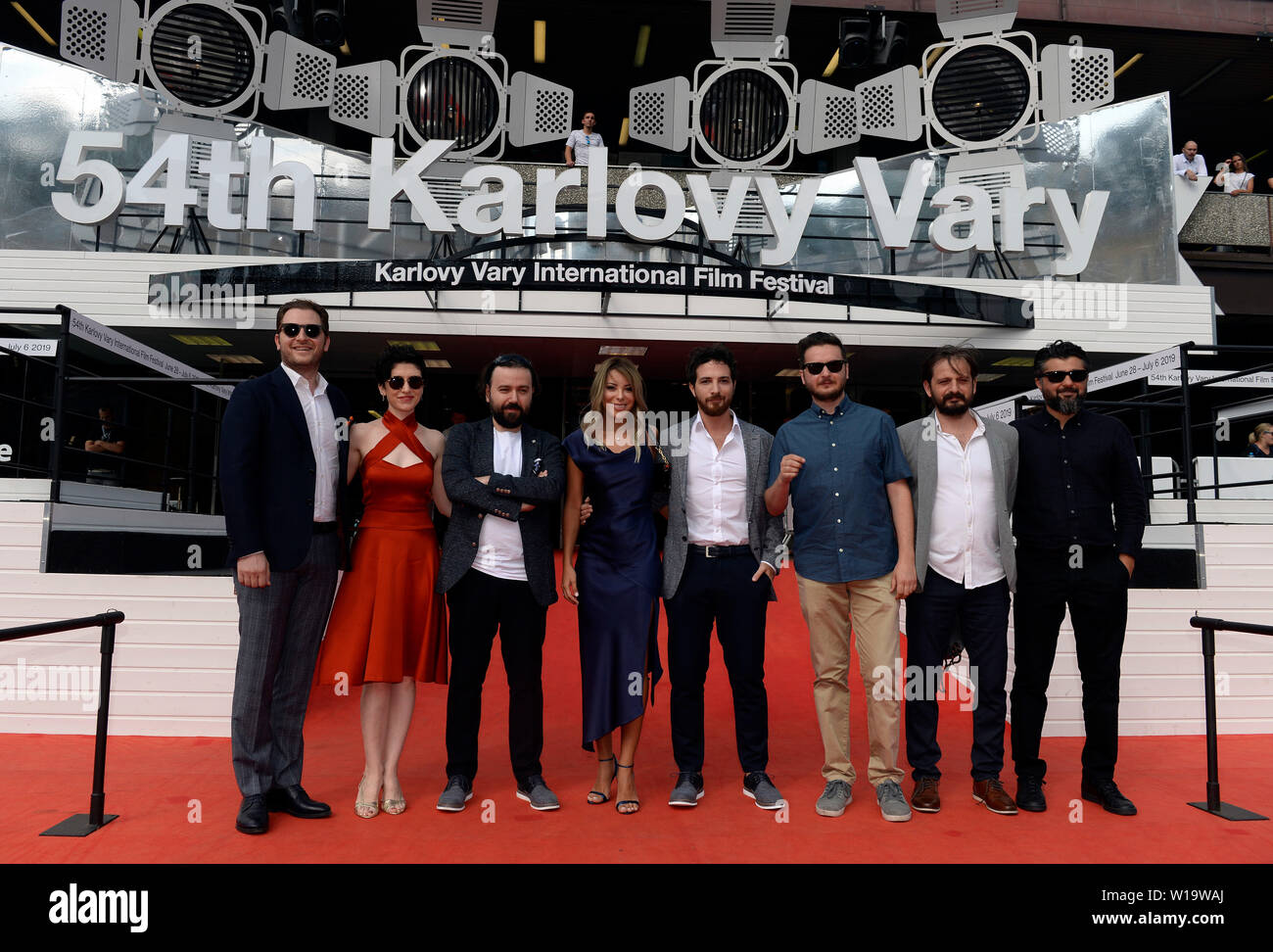 Karlovy Vary, Czech Republic. 1st July, 2019. L-R Turkish director ...