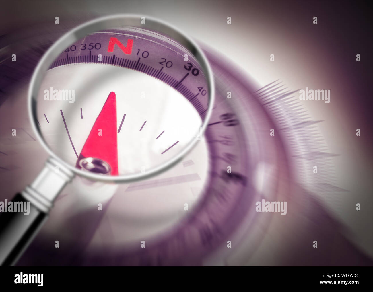 Looking for your direction - concept image with compass Stock Photo - Alamy