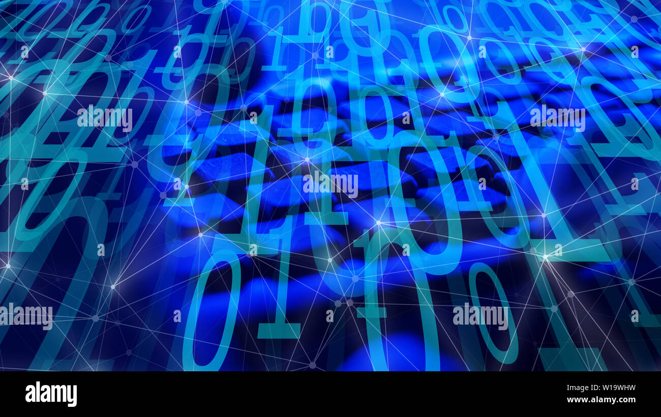 Digital streaming flow, computer espionage concept Stock Photo - Alamy