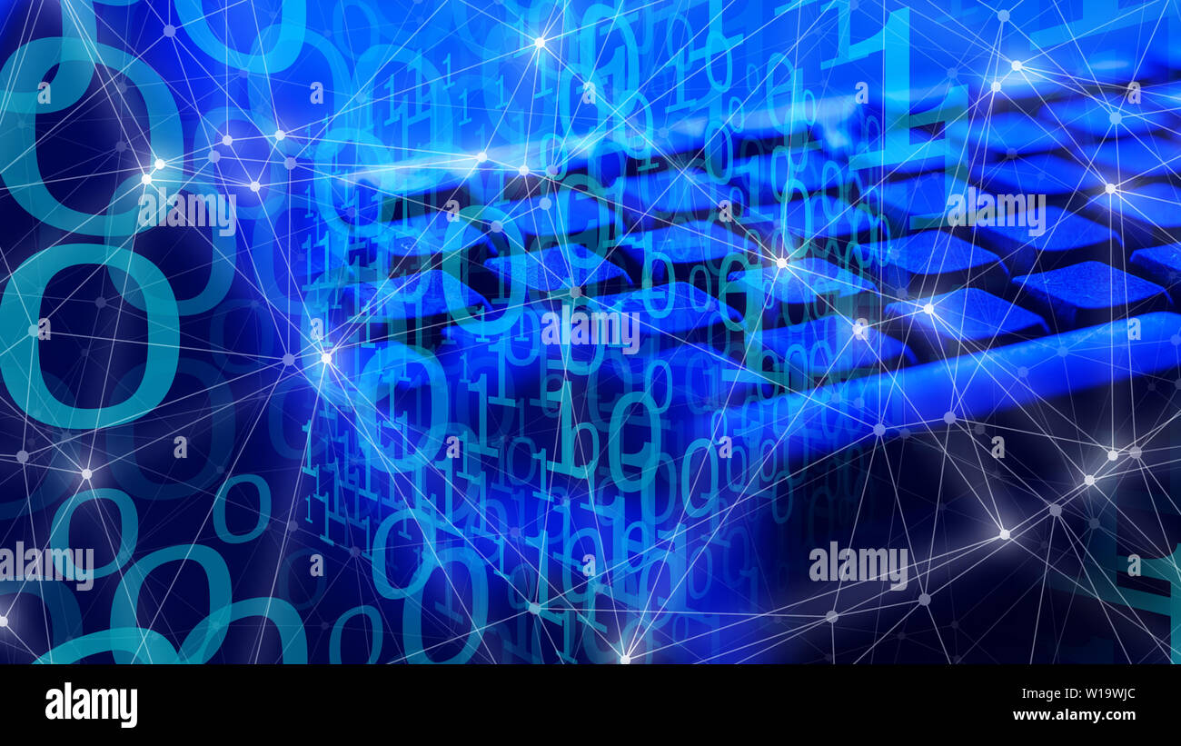 Cybersecurity threats, internet digital data, computer hater concept ...