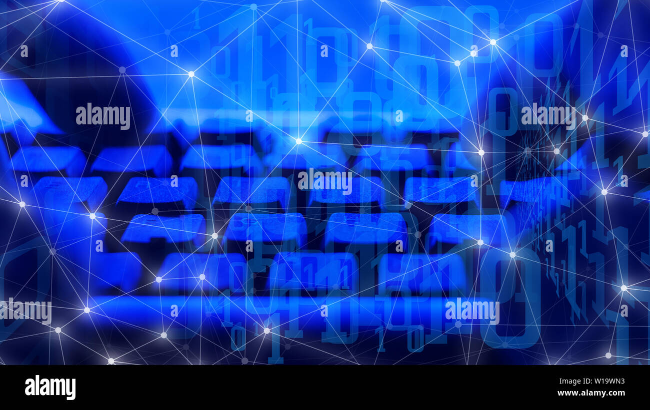 Cyber attack target, science coding, cyber espionage digital data Stock ...