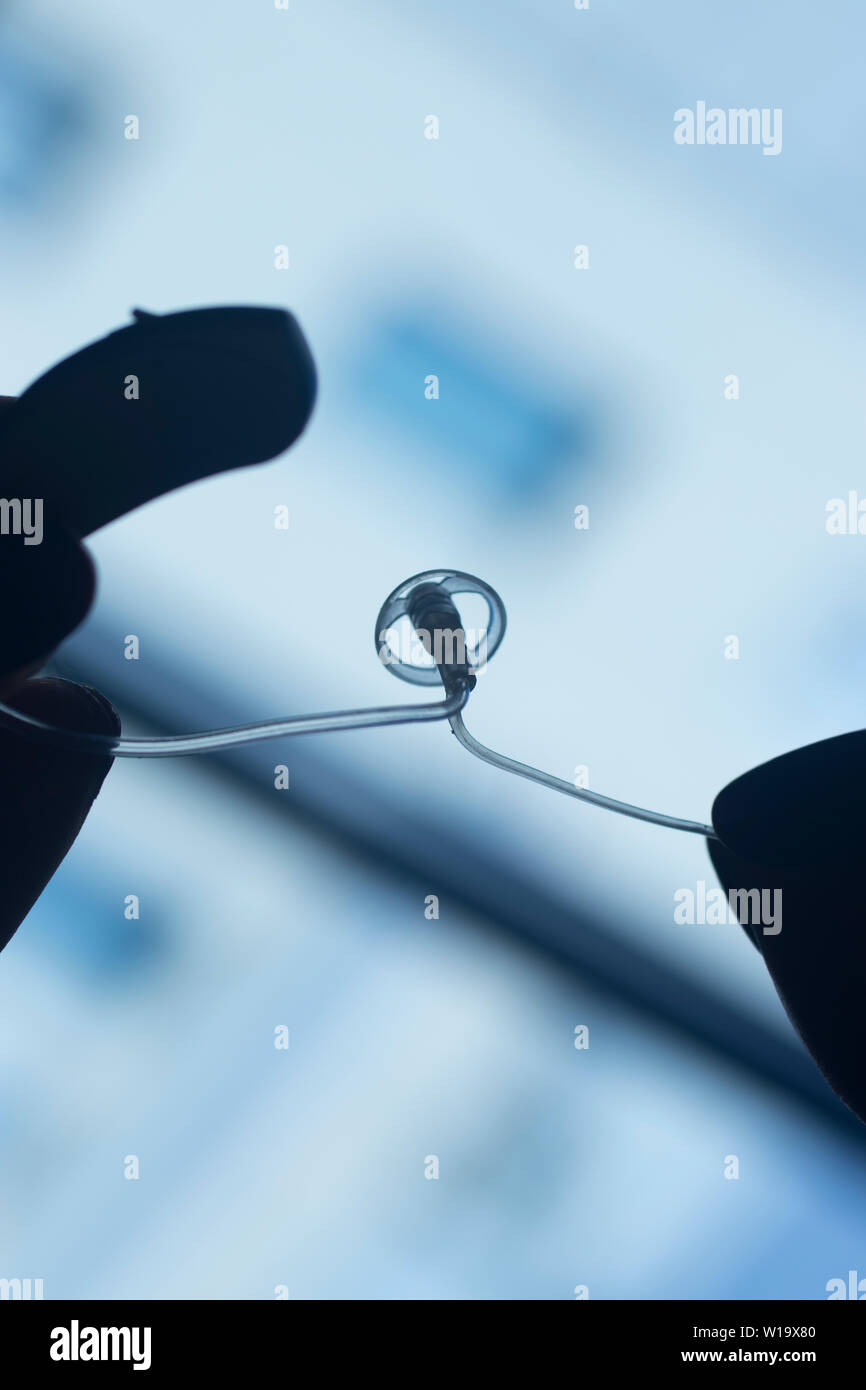 Digital modern technology for deaf people micro hearing aid Stock Photo ...