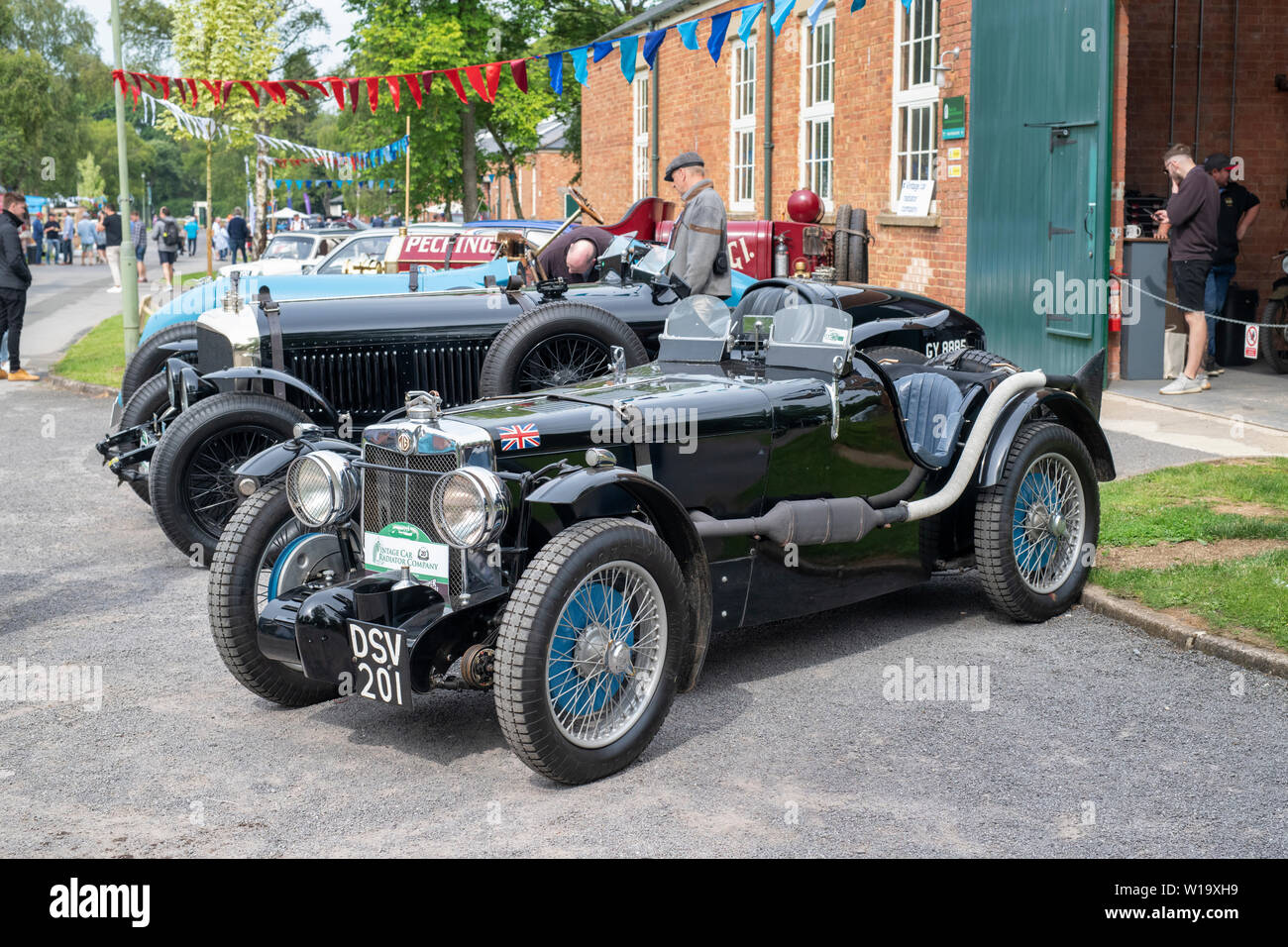 1934 MG Magnette car at Bicester Heritage centre super scramble event ...