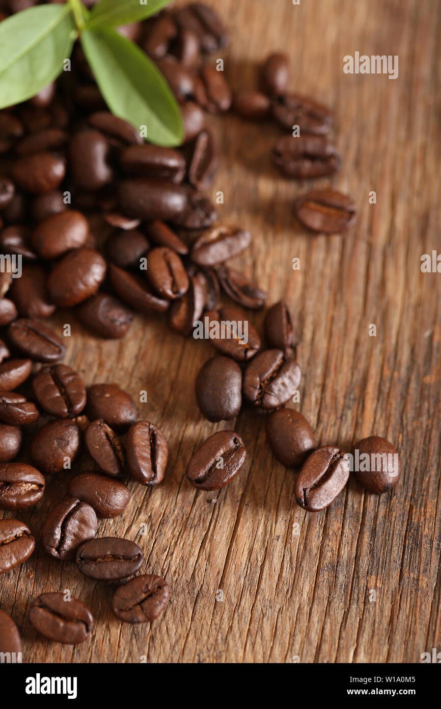 ground coffee and grains macro shot Stock Photo - Alamy