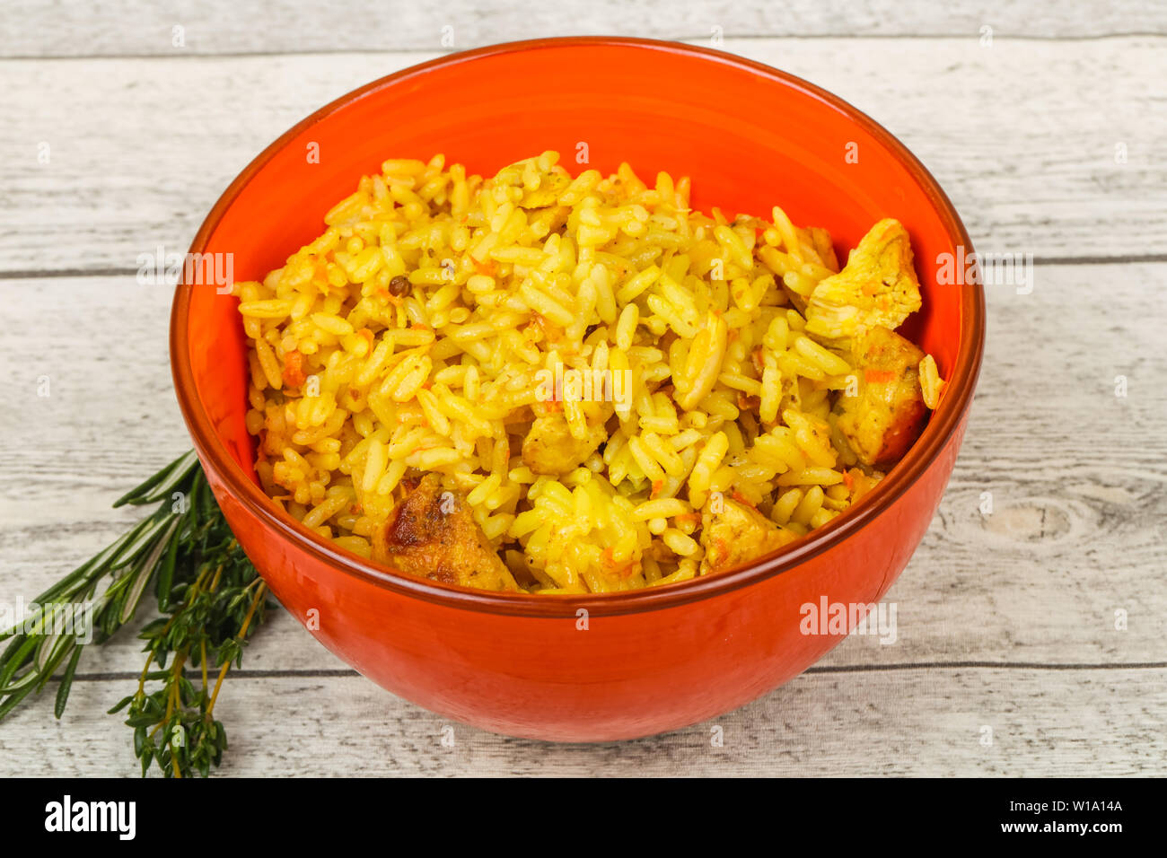 Uzbek traditional Plov with turkey Stock Photo - Alamy
