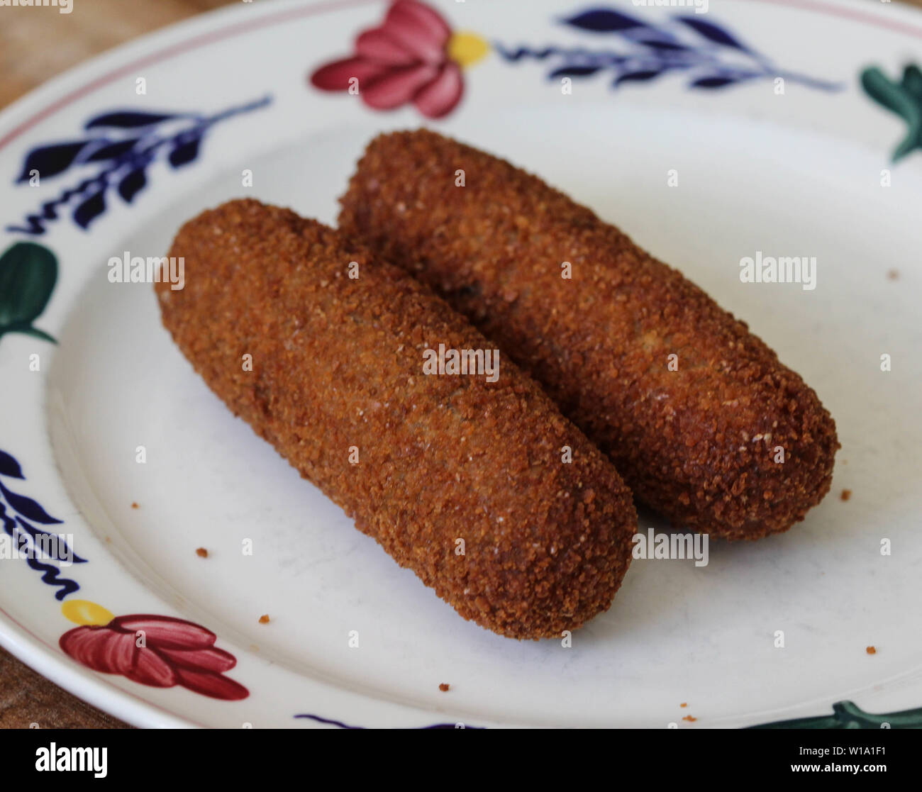 close up of the kroket on plate Stock Photo - Alamy