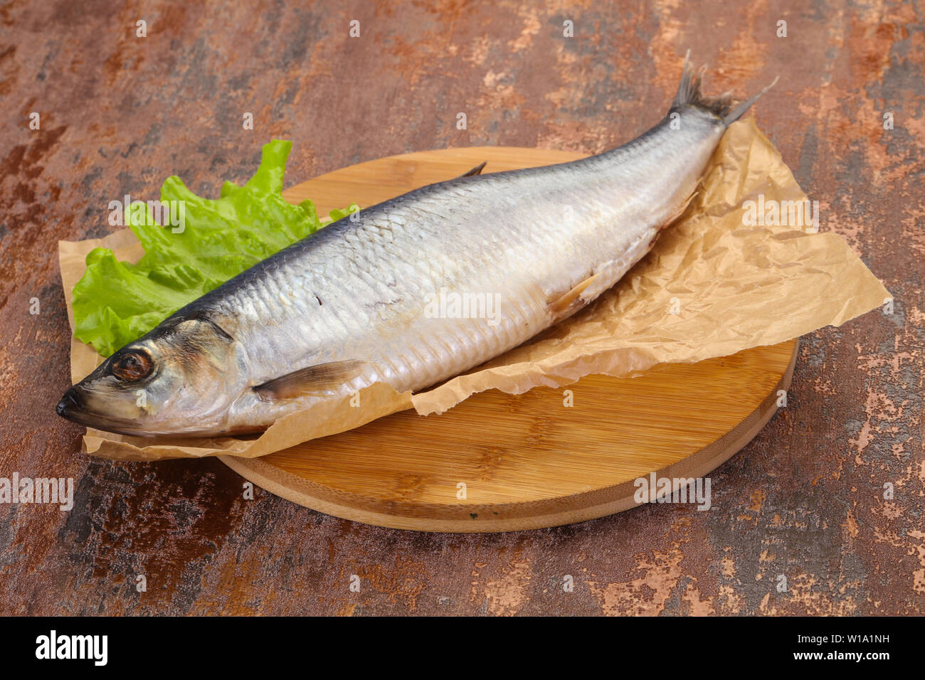 Salted herring fish ready for eat Stock Photo - Alamy