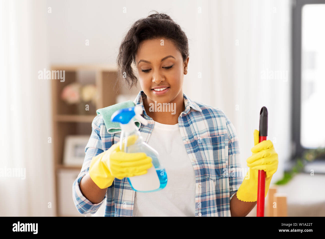 African American Woman Cleaner High Resolution Stock Photography and ...