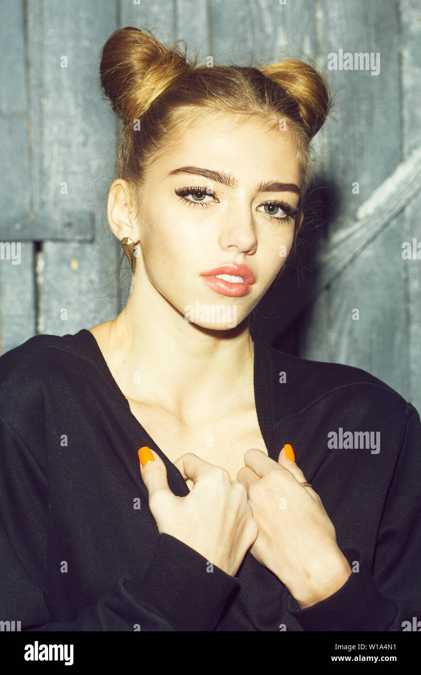 Stylish funny woman Stock Photo - Alamy