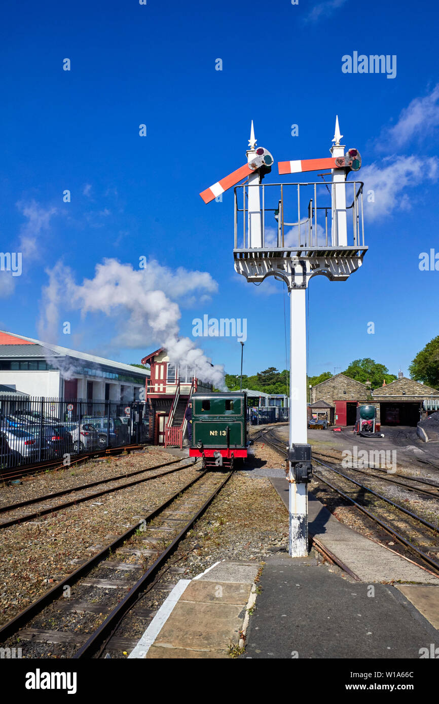 Tank engine Kissack being shunted at Douglas station, Isle of Man prior ...