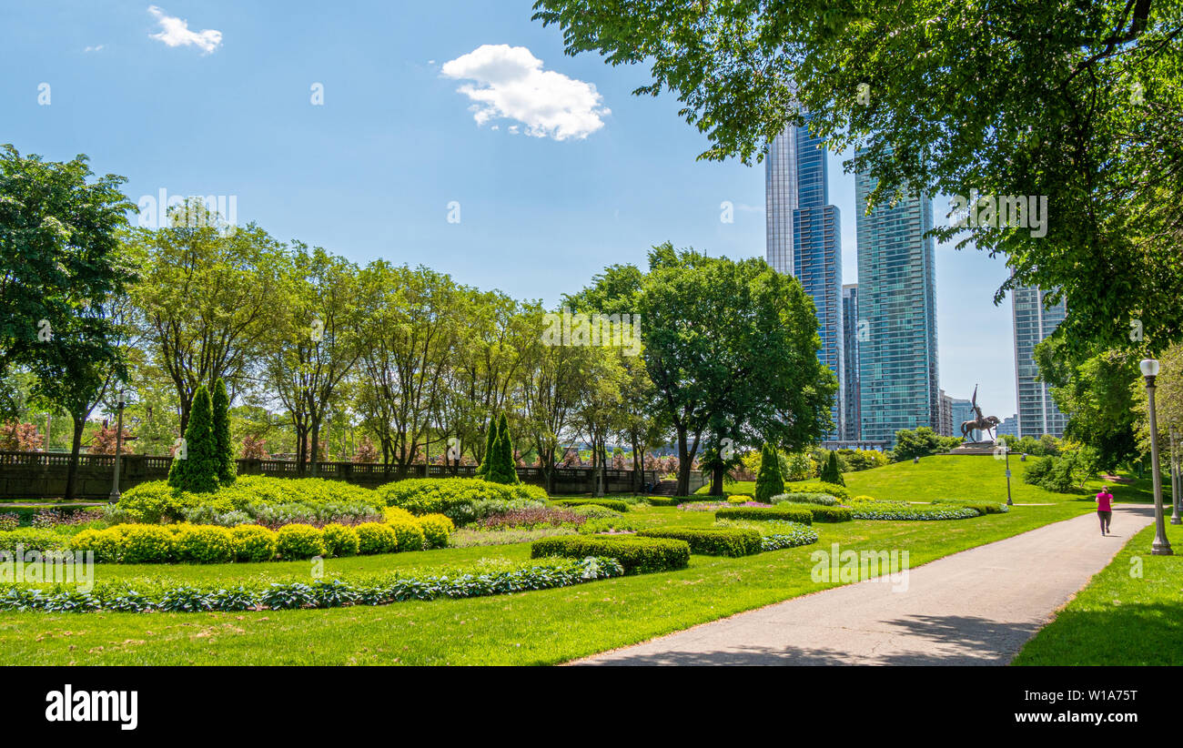 Beautiful Grant Park in Chicago - street photography Stock Photo - Alamy