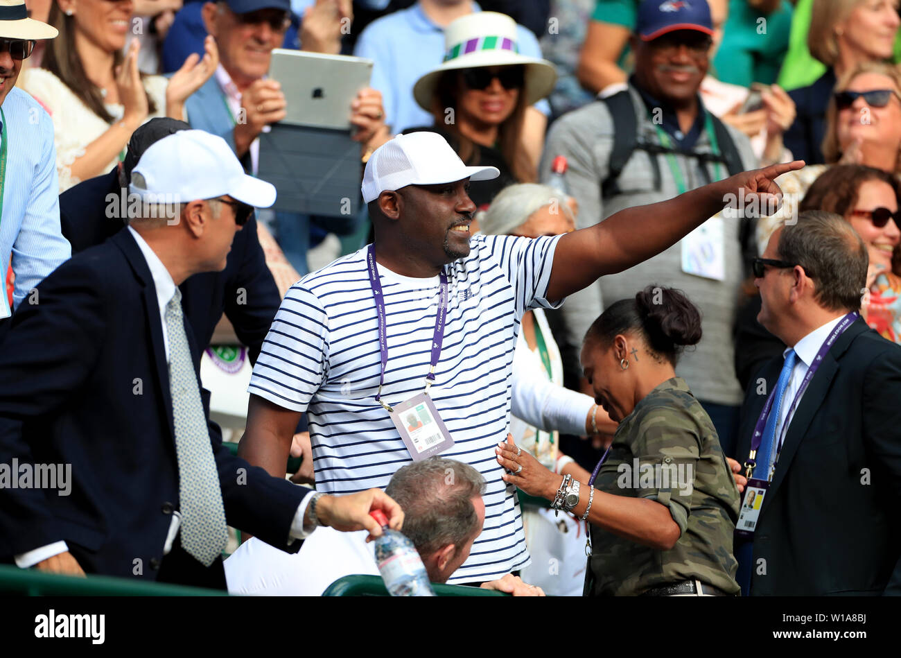 Father cori gauff celebrates hi-res stock photography and images - Alamy