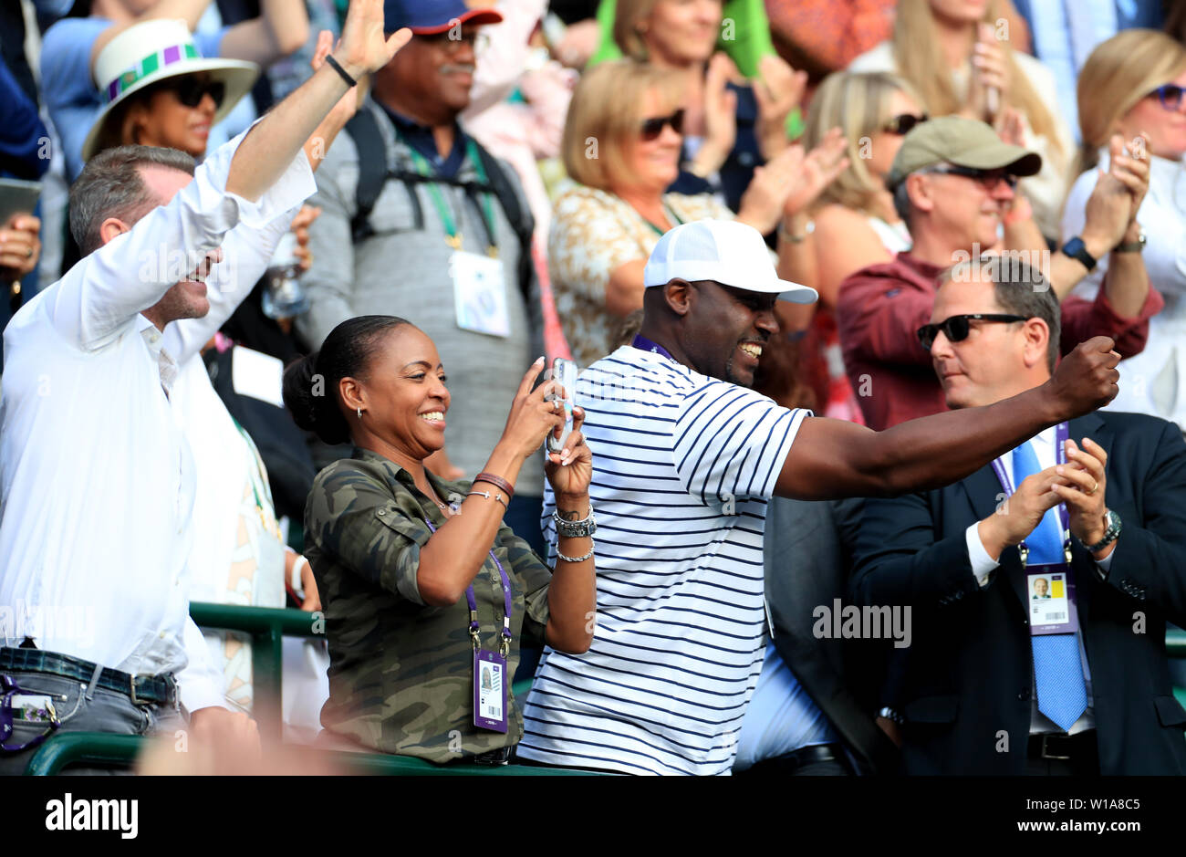 Corey Gauff, father of Cori Gauff and his wife Candi celebrate their ...