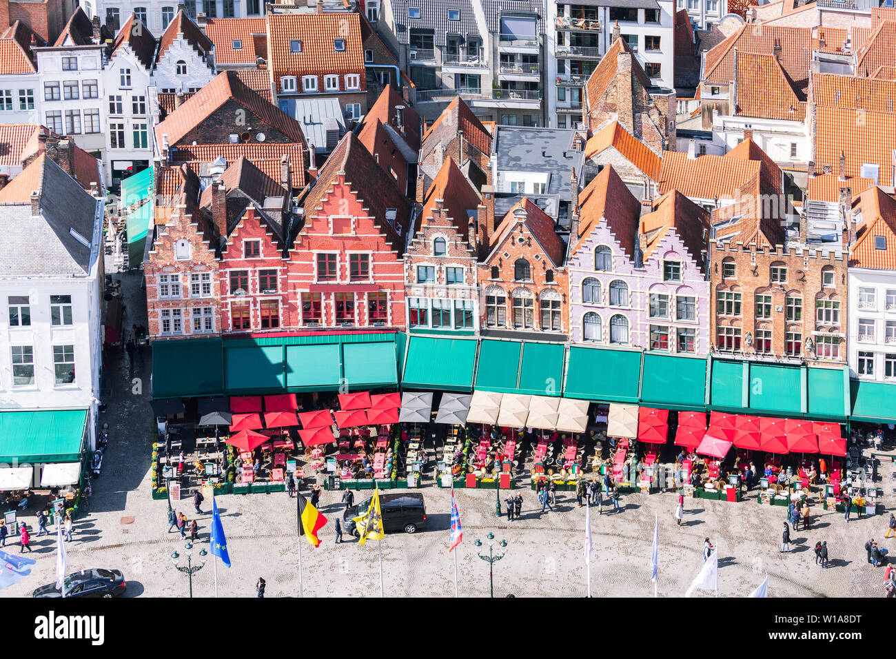 Bruges market square aerial hi-res stock photography and images - Alamy