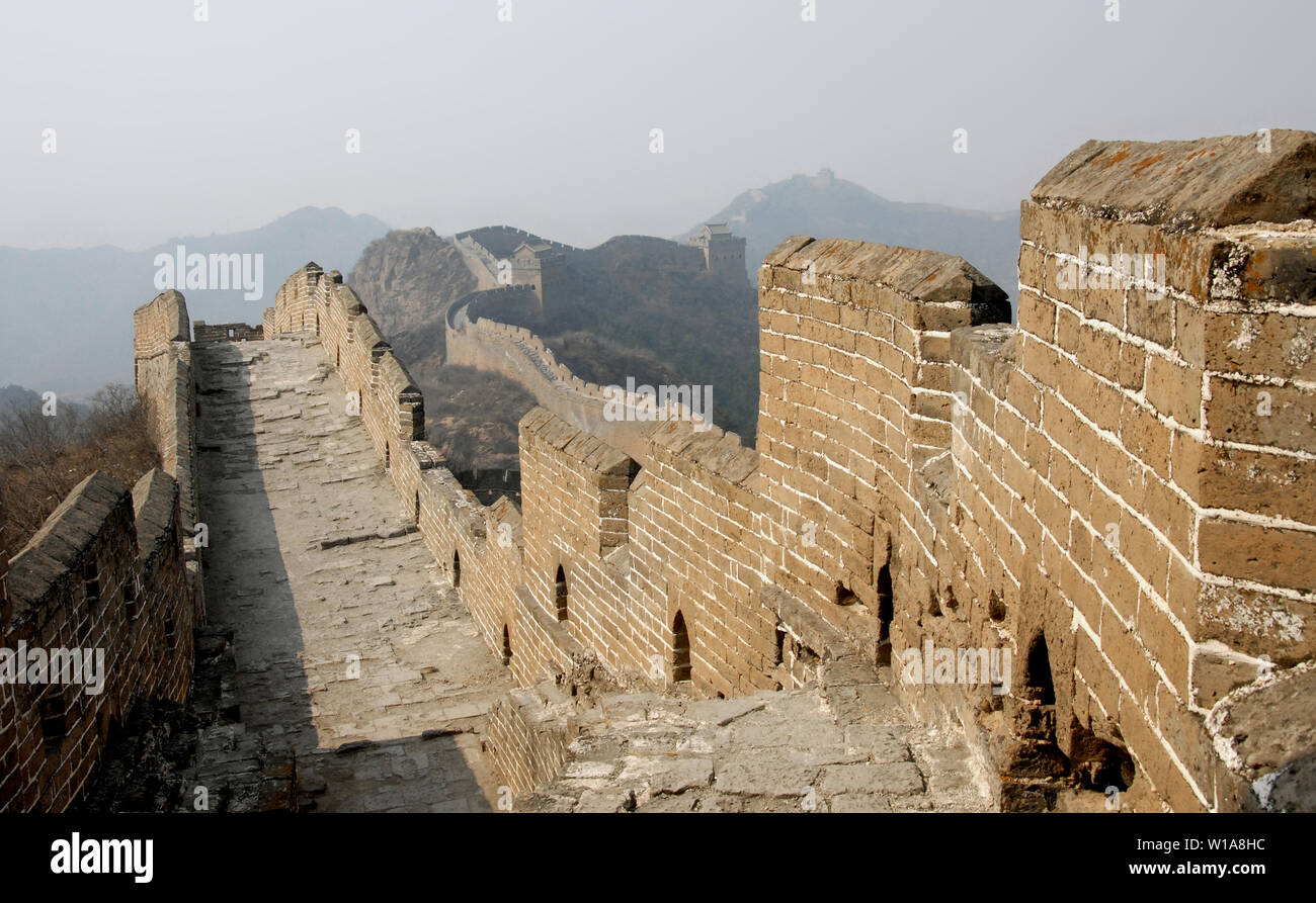 The Great Wall of China. This section of the Great Wall is Jinshanling ...