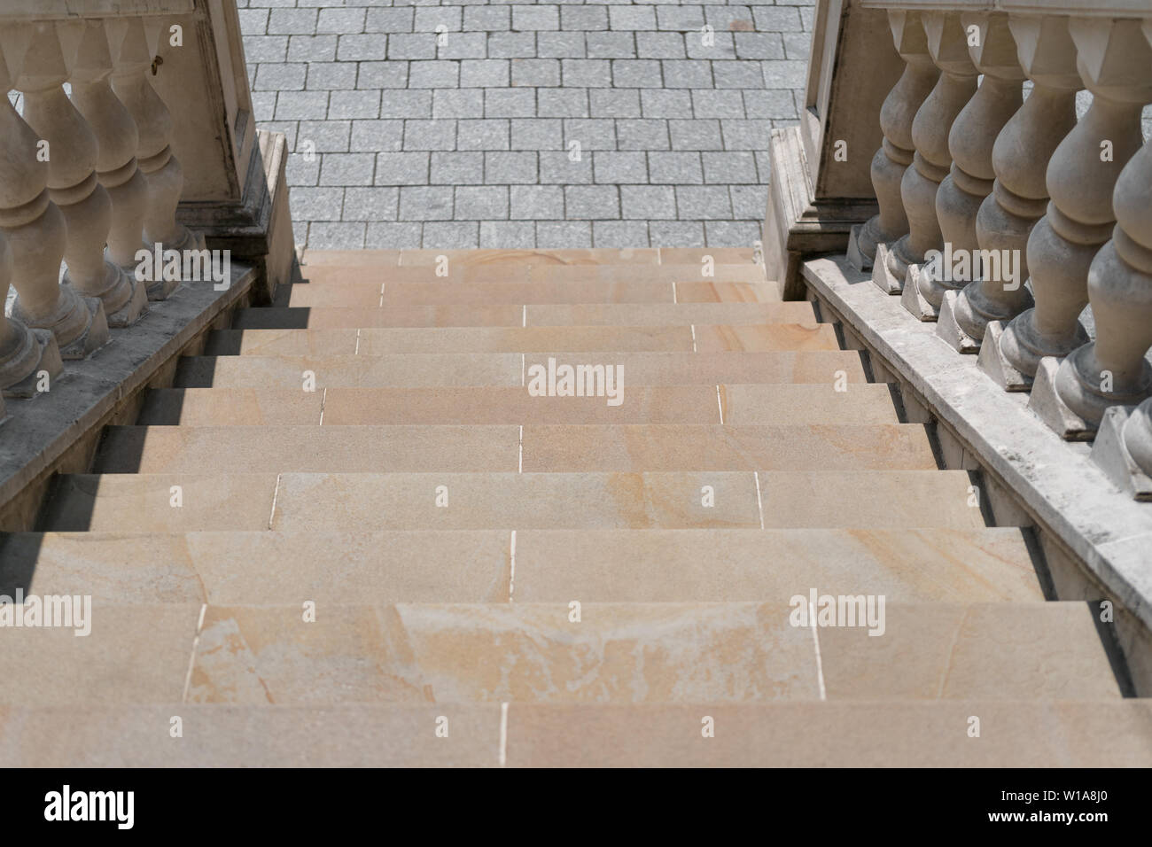Ornate late-renaissance stone castle stairs Stock Photo - Alamy