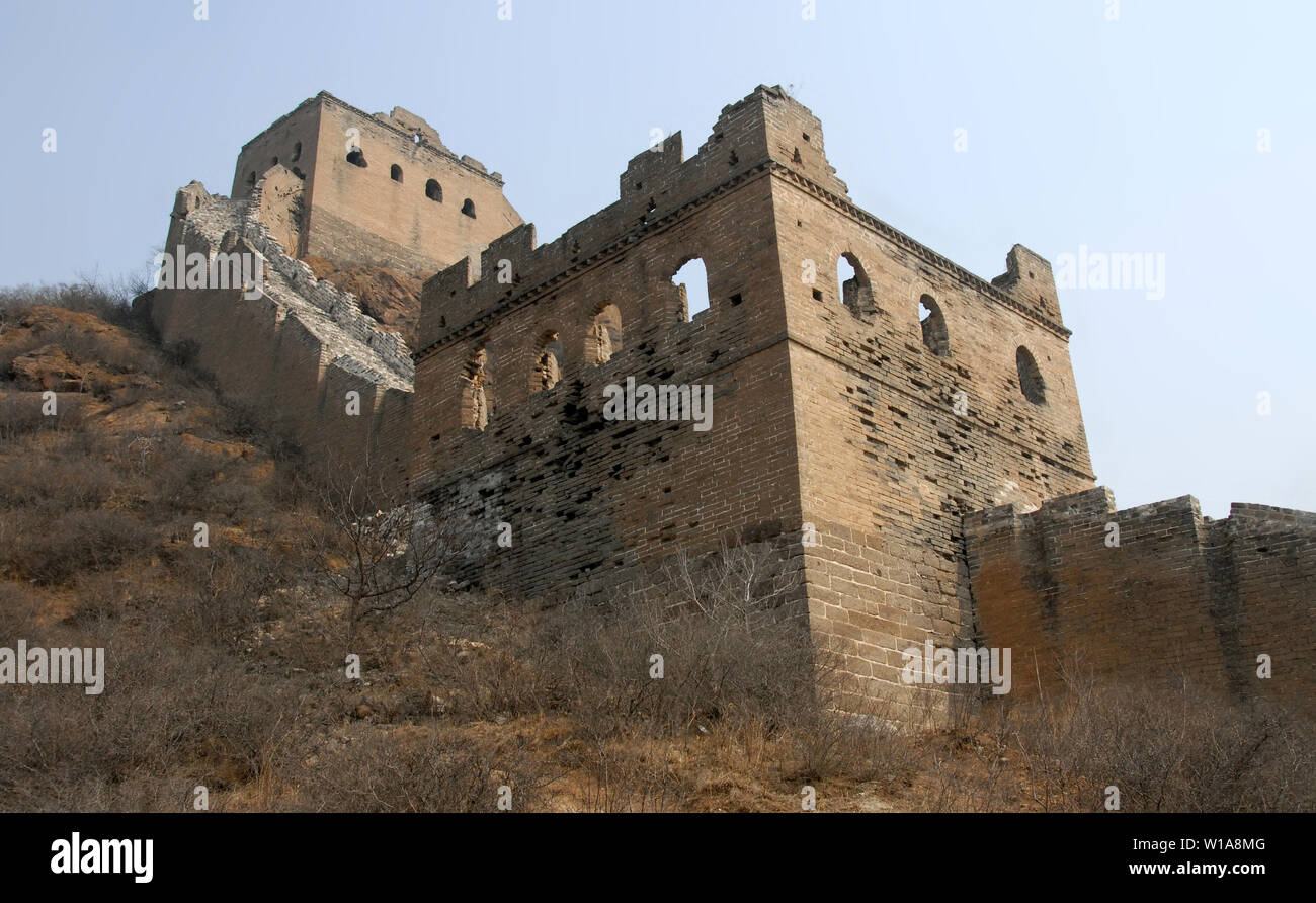 The Great Wall of China. This section of the Great Wall is Jinshanling ...