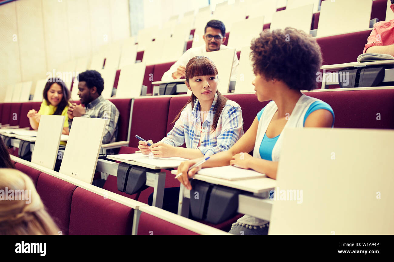 group of international students talking on lecture Stock Photo - Alamy